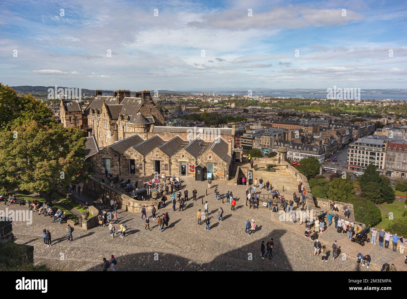 Detailed Landscape View from Edinburgh Castle, Looking Over the ...