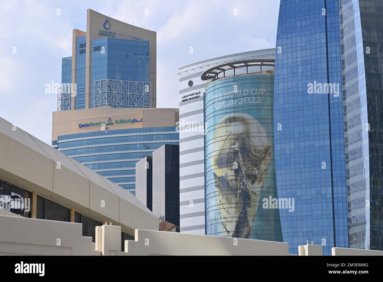 Doha, Katar. 12th Dec, 2022. Qatar Energy, QatarEnergy, headquarters ...