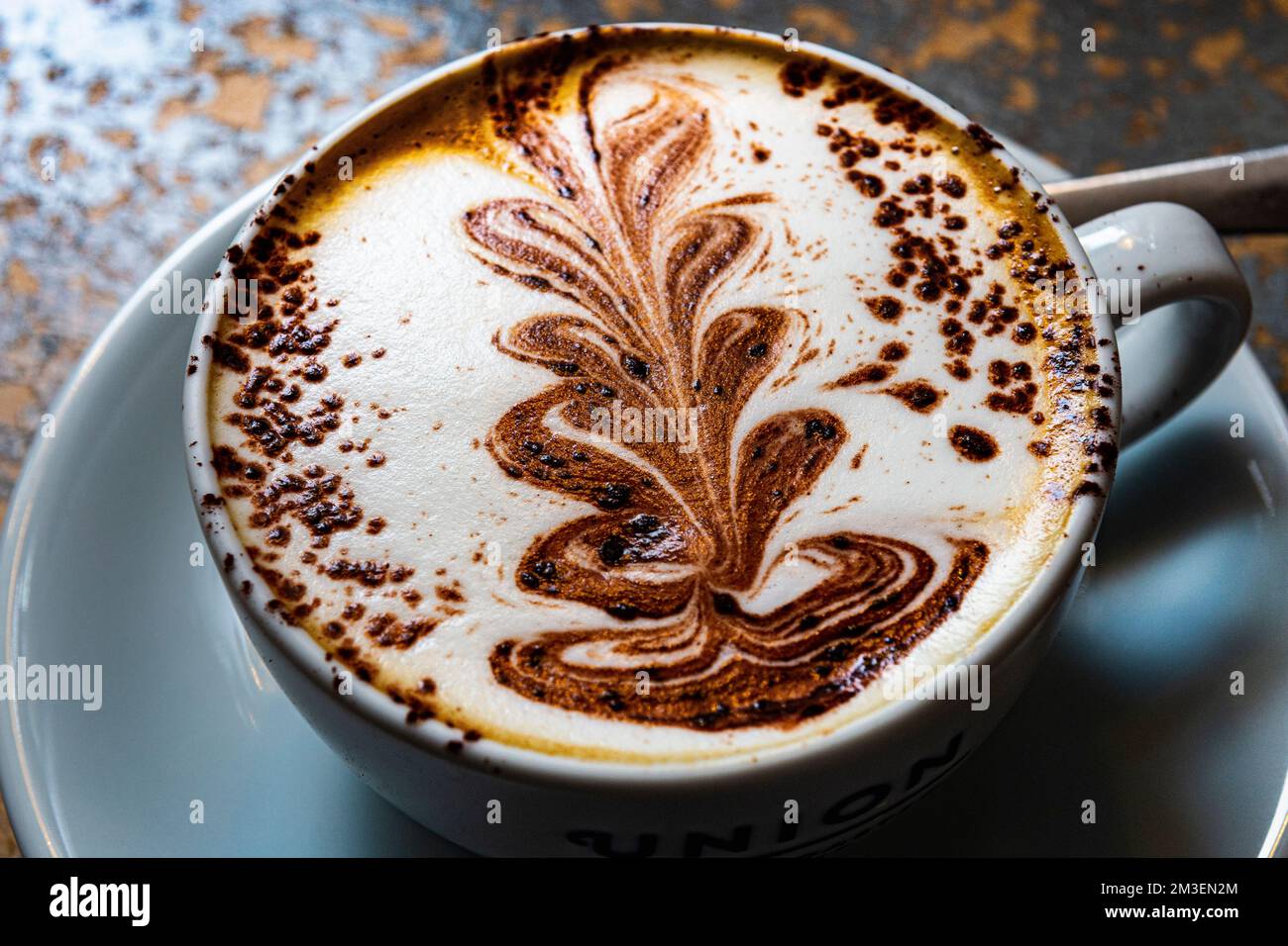 Delicious Cappucino: Image Looking Down on a Freshly Made Cappucino in ...