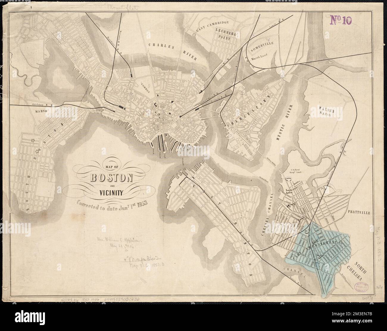 Map of Boston and vicinity , Boston Mass., Maps Norman B. Leventhal Map ...