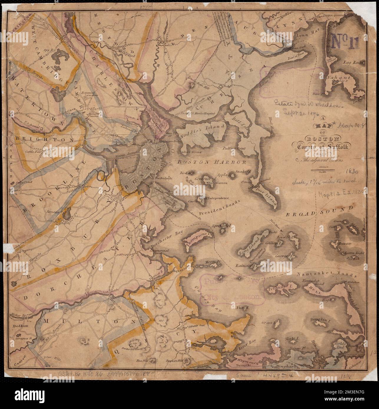 A map of Boston, county of Suffolk and the adjacent towns , Boston Mass ...