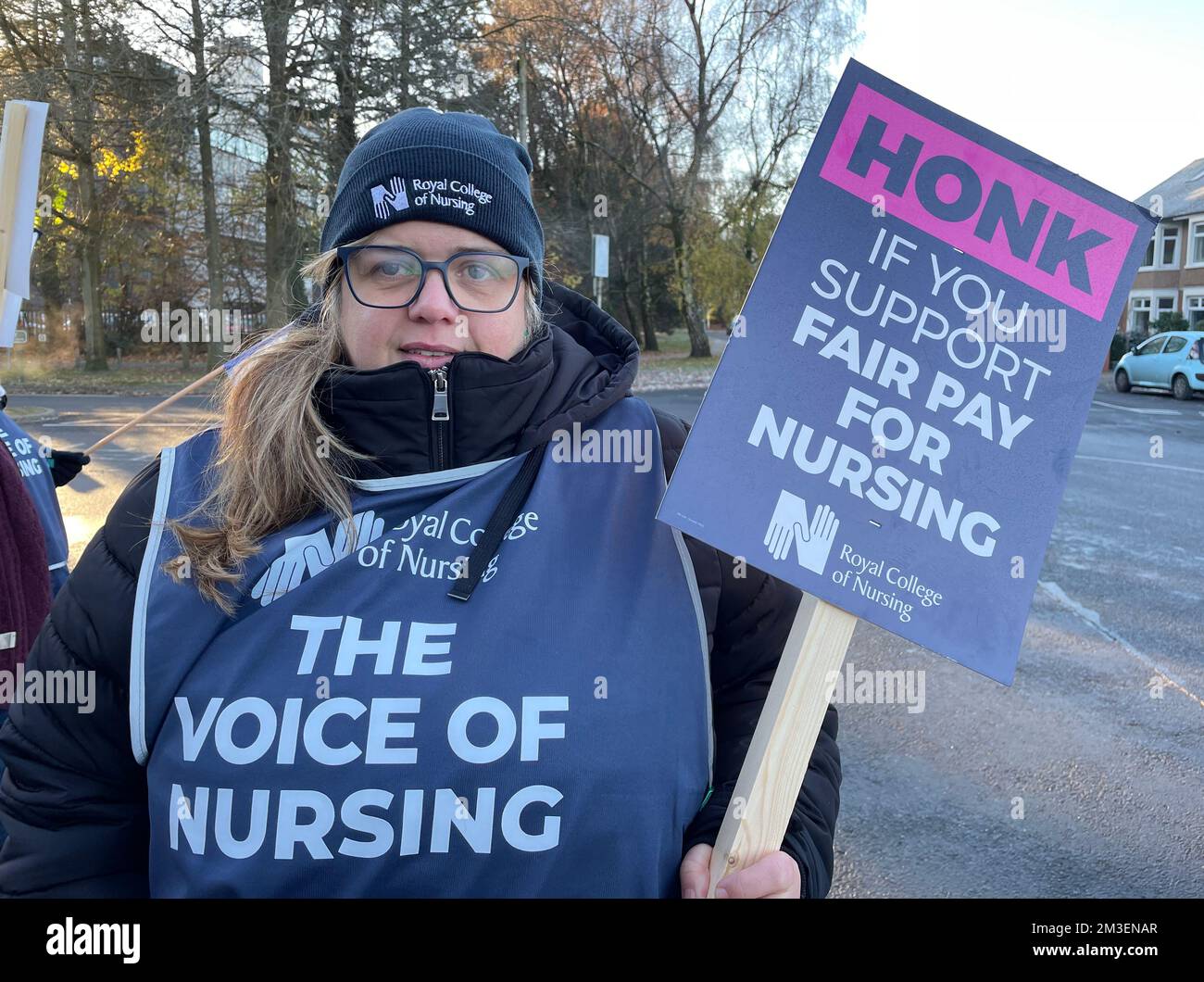 Joanne McCarthy, a paediatric surgical nurse of 22 years, joins other ...