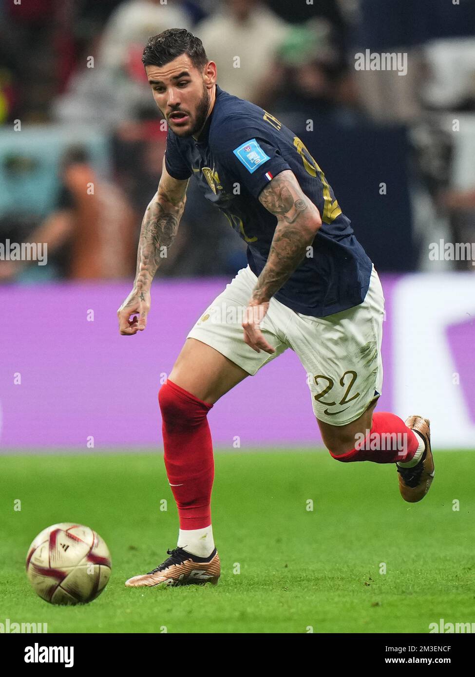 Theo Hernandez of France during the FIFA World Cup, Qatar. , . in Al ...