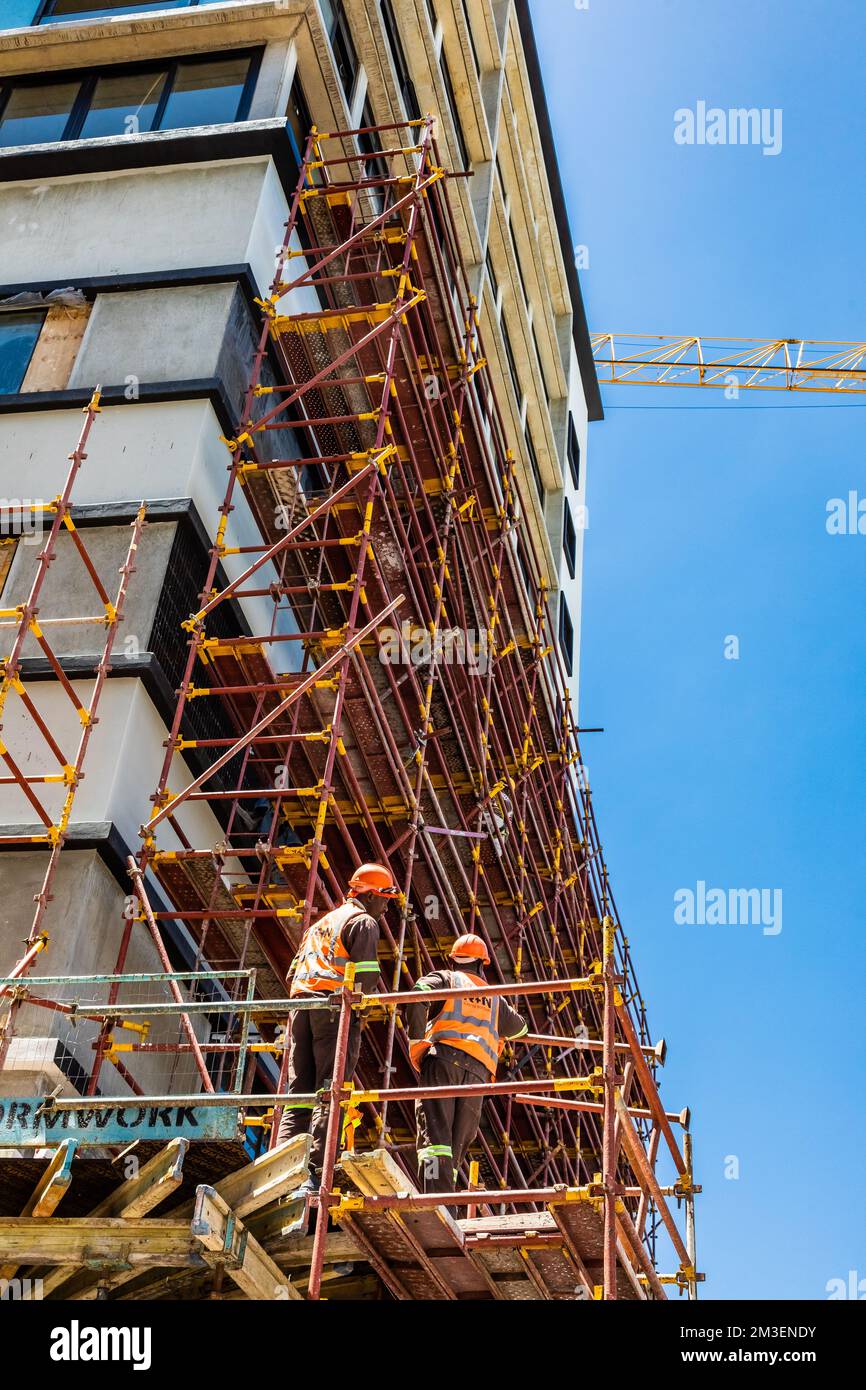 Cape Town, South Africa - December 7, 2022: Construction workers on ...
