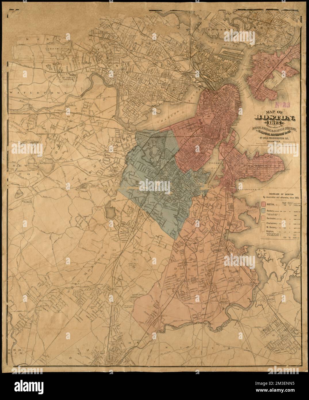 Map of Boston, for 1875 , Boston Mass., Maps Norman B. Leventhal Map ...