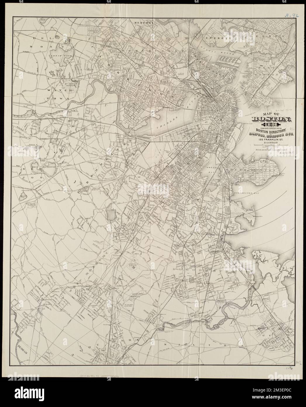 Map of Boston, for 1886 , Boston Mass., Maps Norman B. Leventhal Map ...