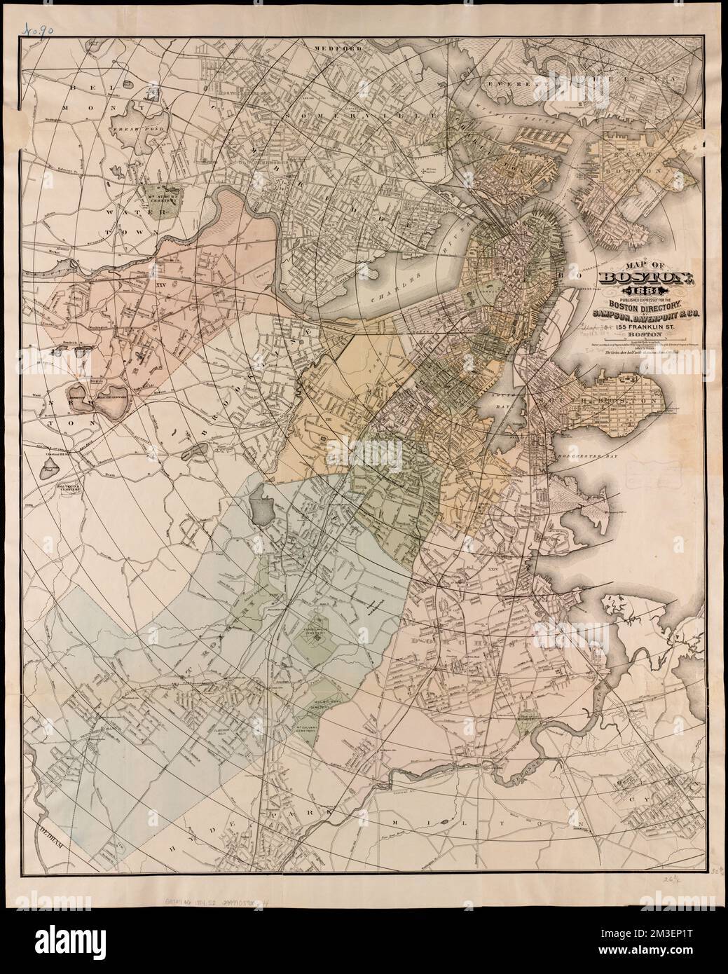 Map of Boston, for 1884 , Boston Mass., Maps Norman B. Leventhal Map ...
