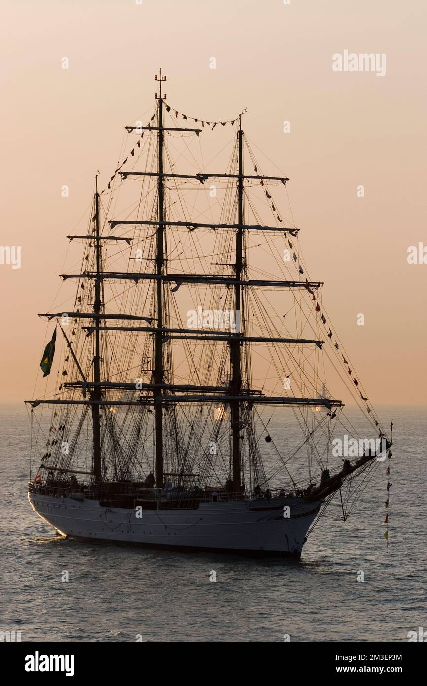 Brazilian tall ship Cisne Branco at anchor, 2005 Stock Photo - Alamy