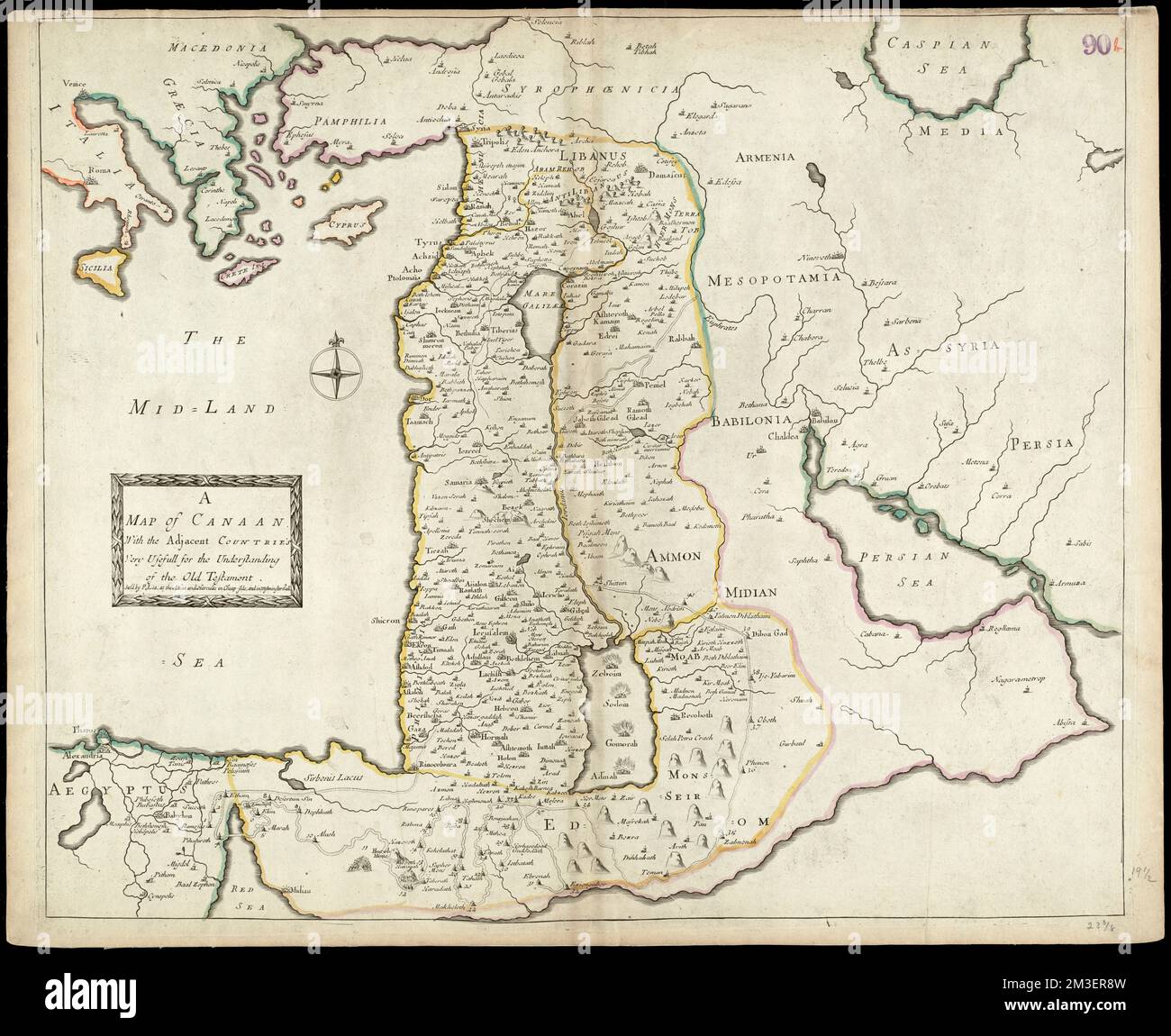 A map of Canaan : with the adjacent countrie's very usefull for the ...