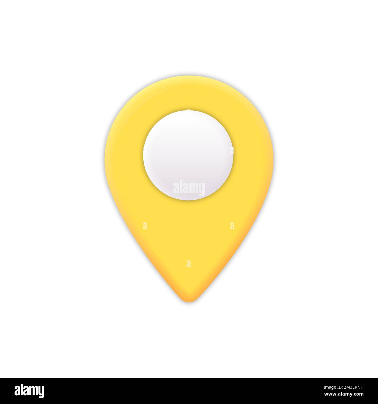 Yellow Map location pointer 3d pin. Navigation icon for web, banner ...