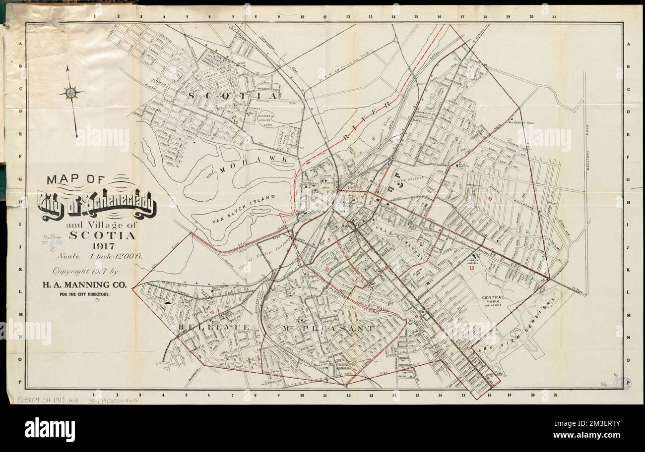 Map of city of Schenectady and village of Scotia, 1917 , Schenectady N ...