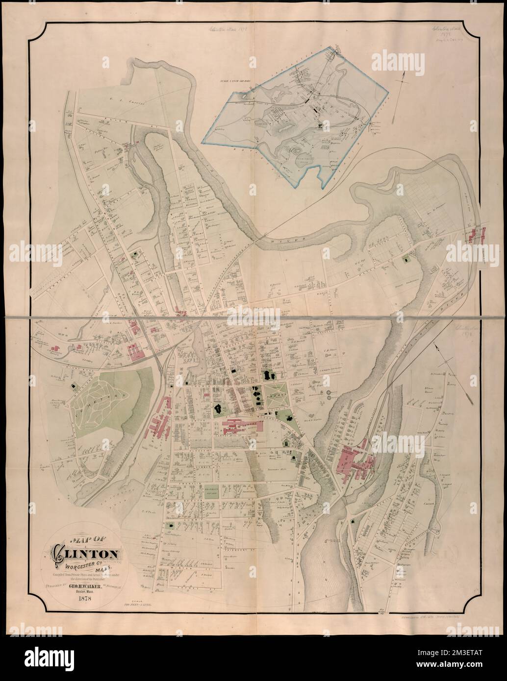 Map of Clinton Worcester Co. Mass , Real property, Massachusetts ...