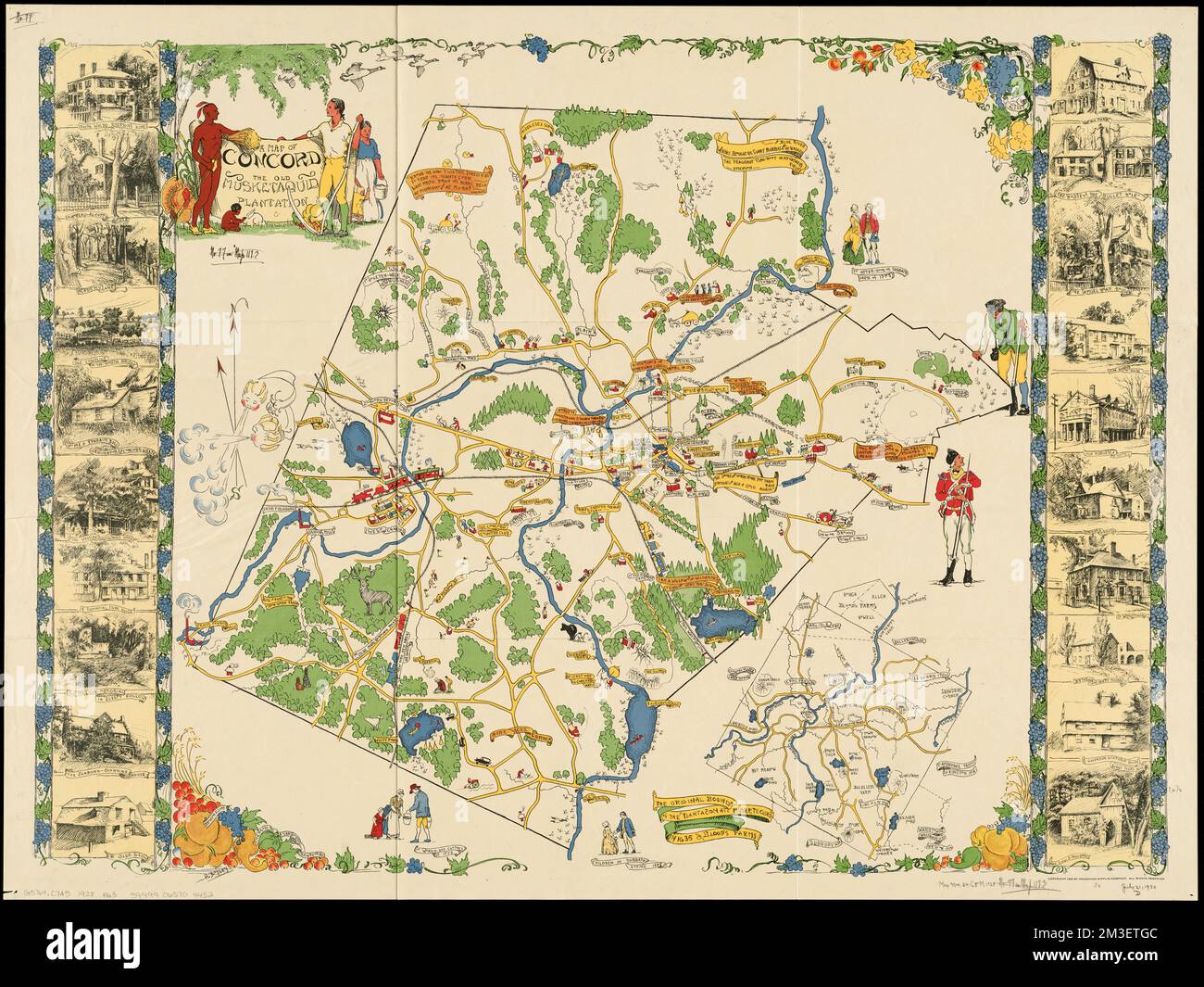 A map of Concord, the old Musketaquid Plantation , Concord Mass., Maps ...