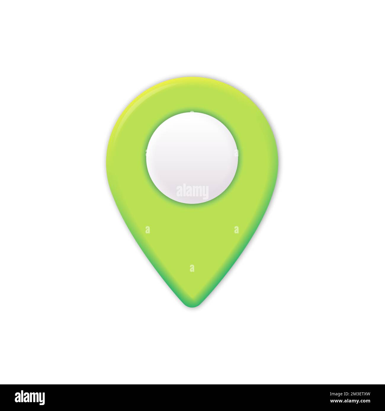 Green Map location pointer 3d pin. Navigation icon for web, banner ...