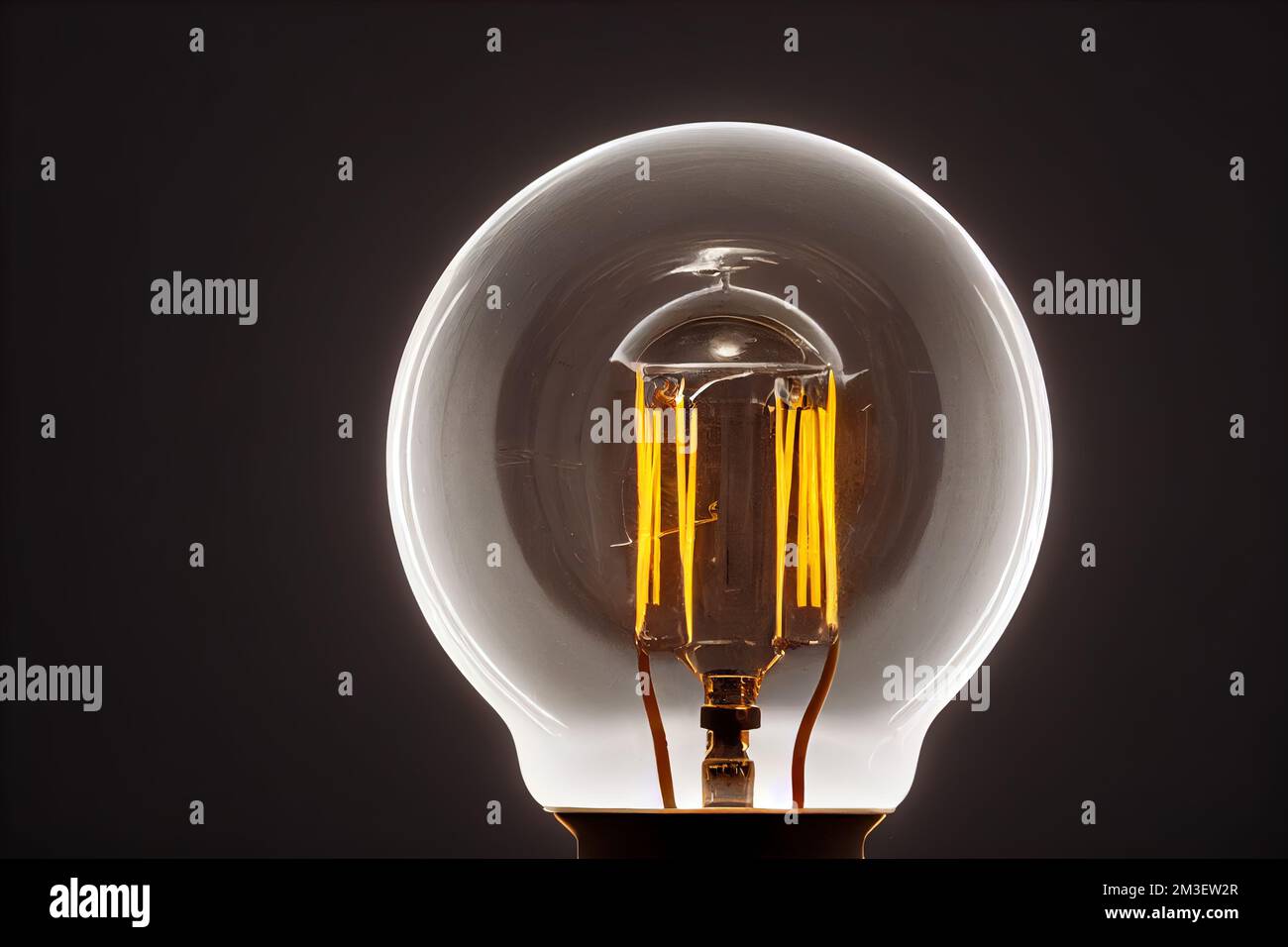 a light bulb with a dim light inside of it on a black background with a ...