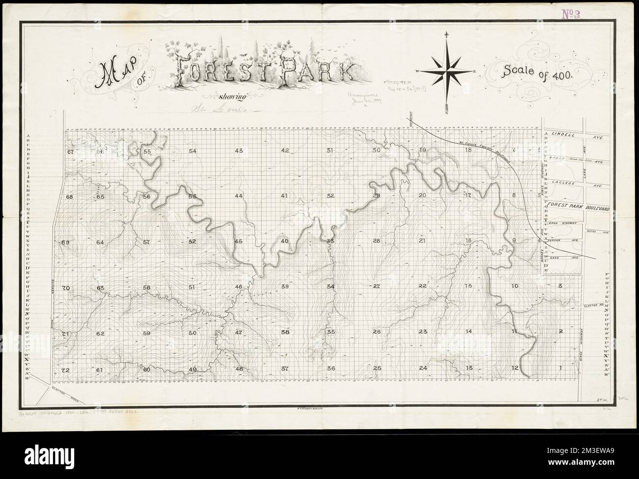 Map of Forest Park, showing [St. Louis] , Forest Park Saint Louis, Mo ...