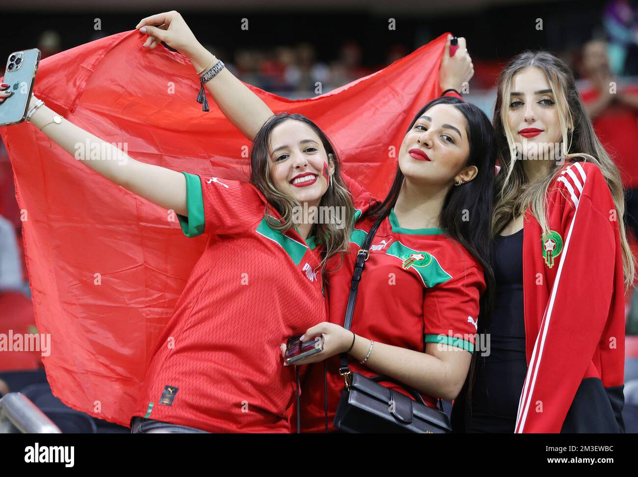 Morocco fans during the FIFA World Cup 2022, Semi-final football match ...