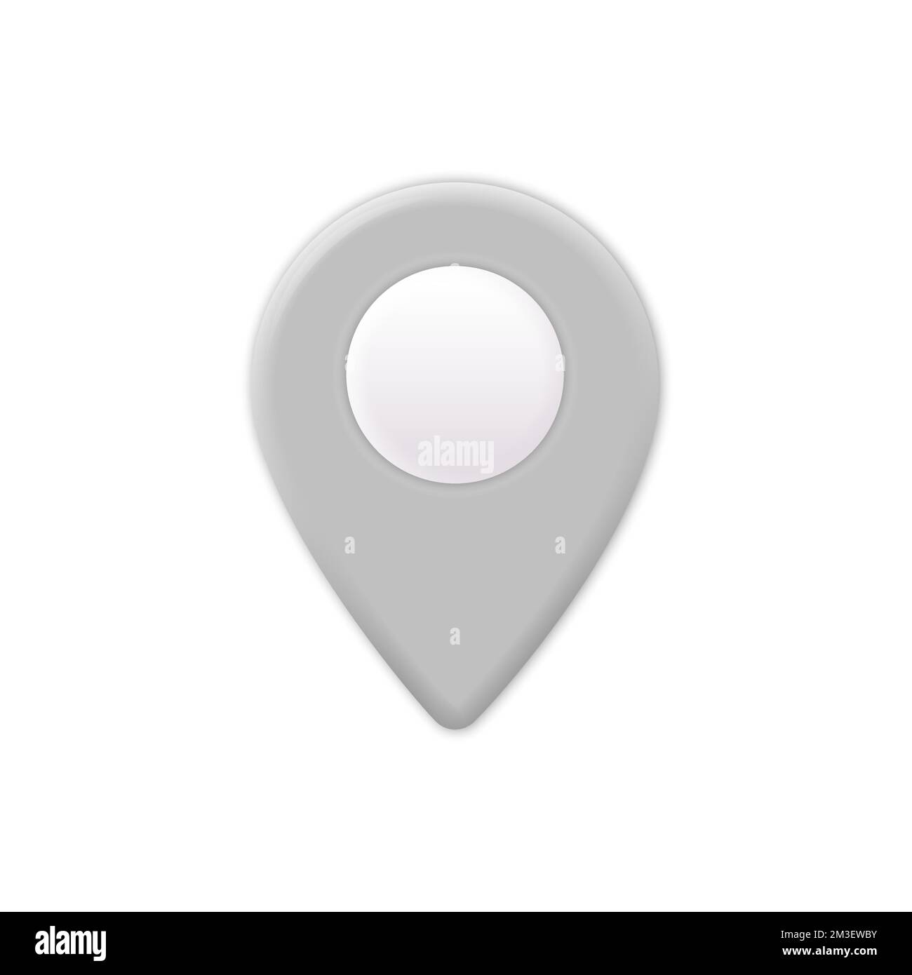 Grey Map location pointer 3d pin. Navigation icon for web, banner, logo or badge. Vector ...