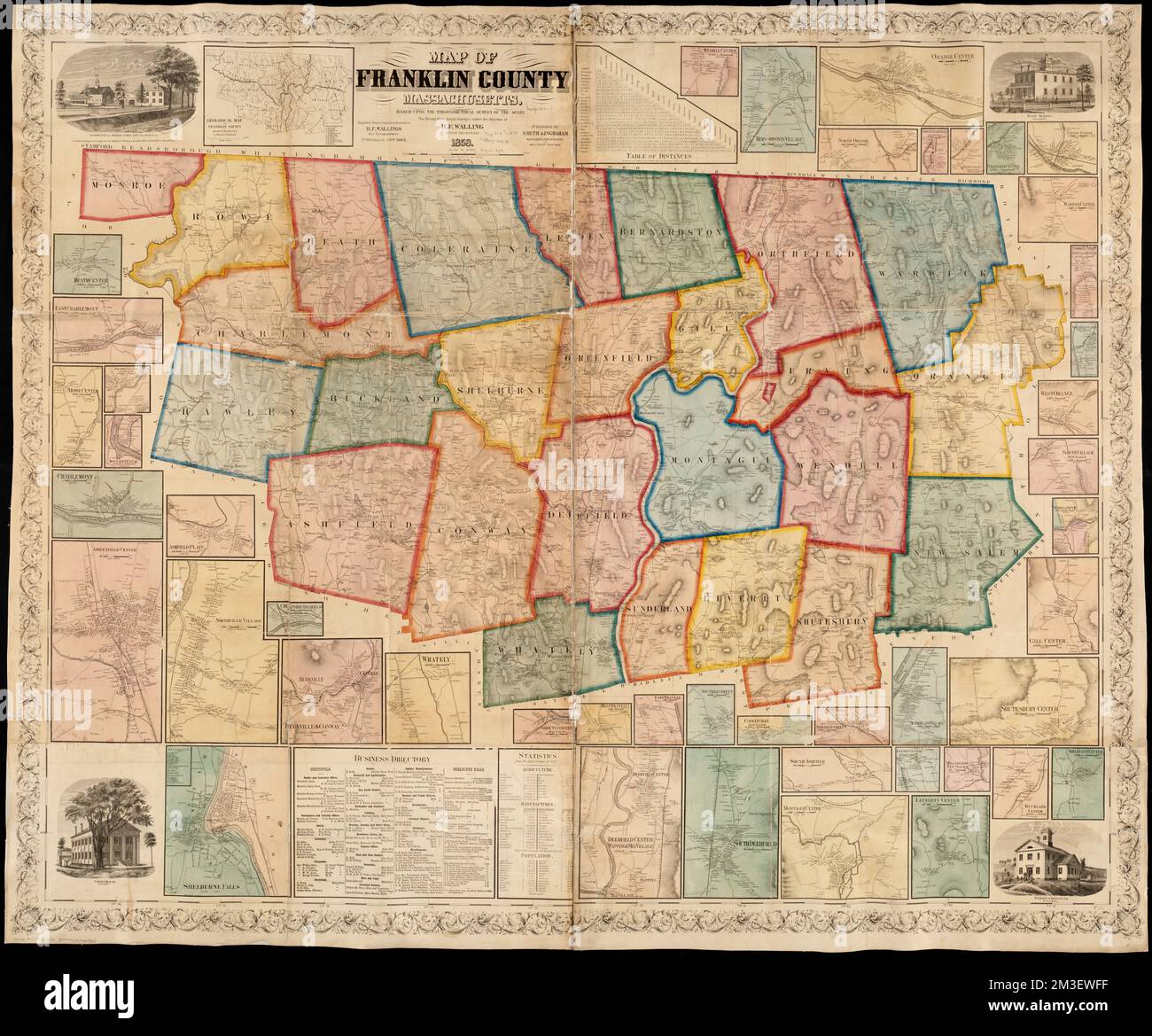 Map of Franklin County, Massachusetts : based upon the trigonometrical ...