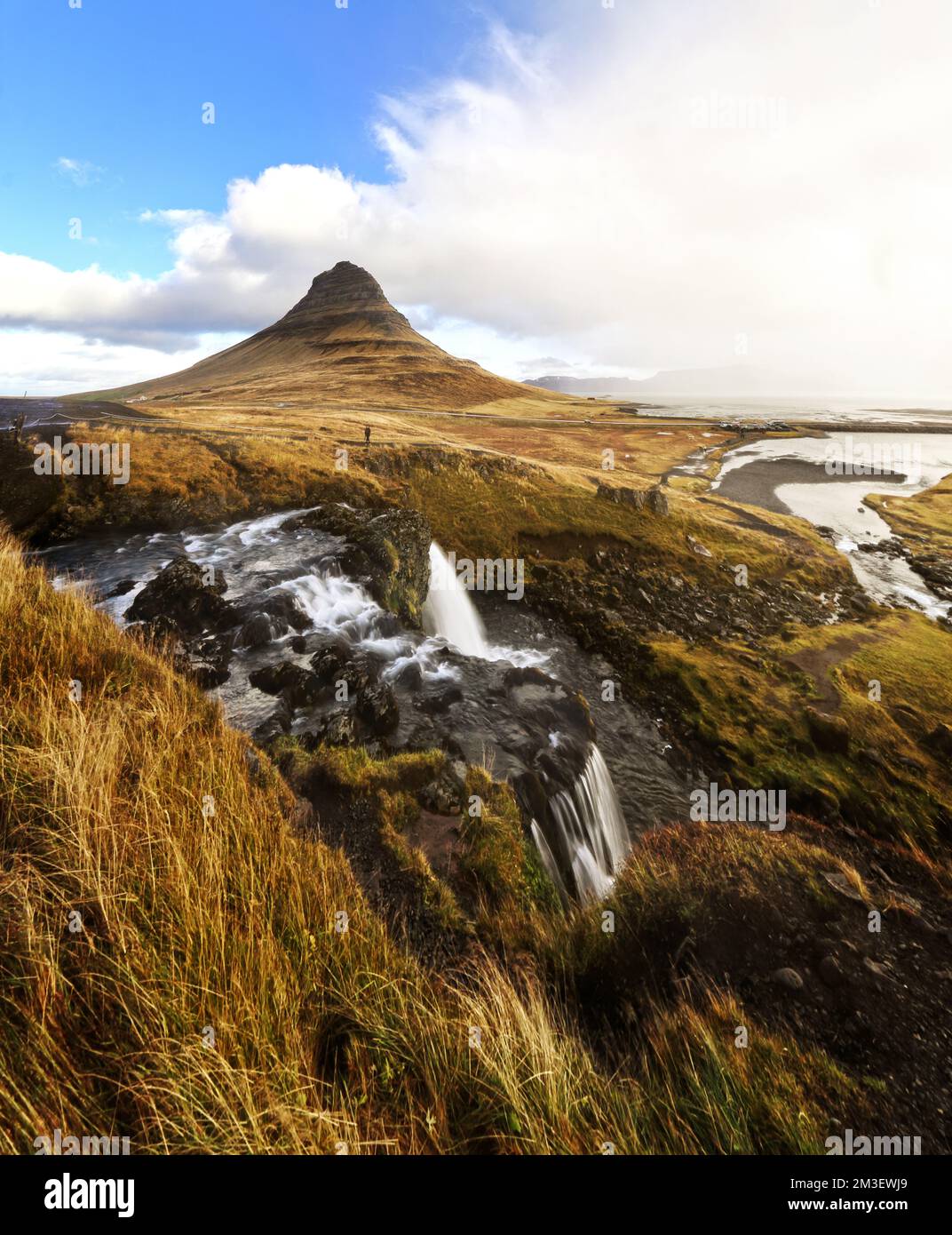 Scenic view waterfall snaefellsnes hi-res stock photography and images ...
