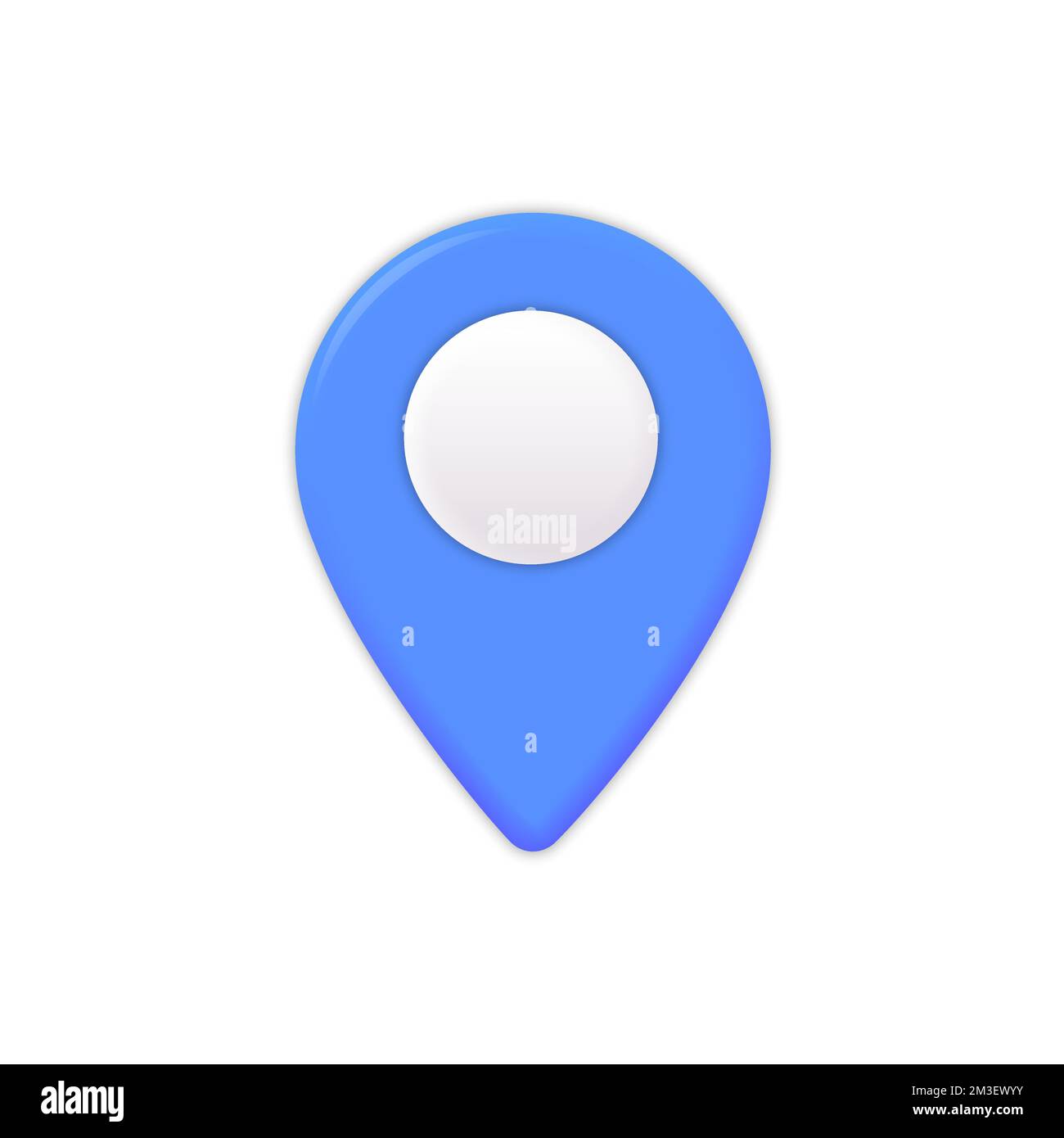 Blue Map location pointer 3d pin. Navigation icon for web, banner, logo or badge. Vector ...