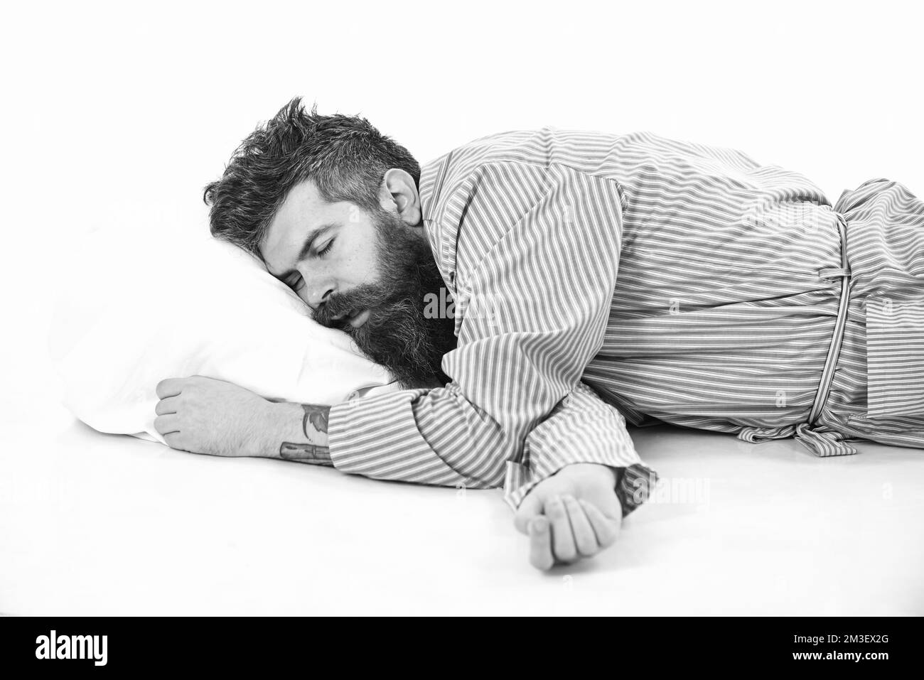 Man lying and relaxed Black and White Stock Photos & Images - Alamy