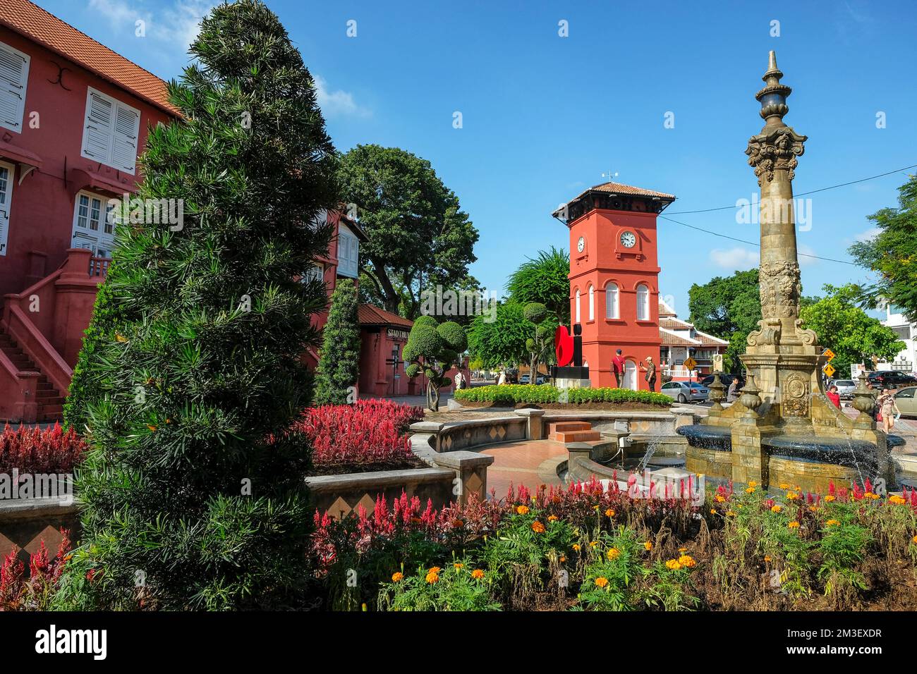 Malacca, Malaysia - November 2022: Views of Dutch Square with the ...