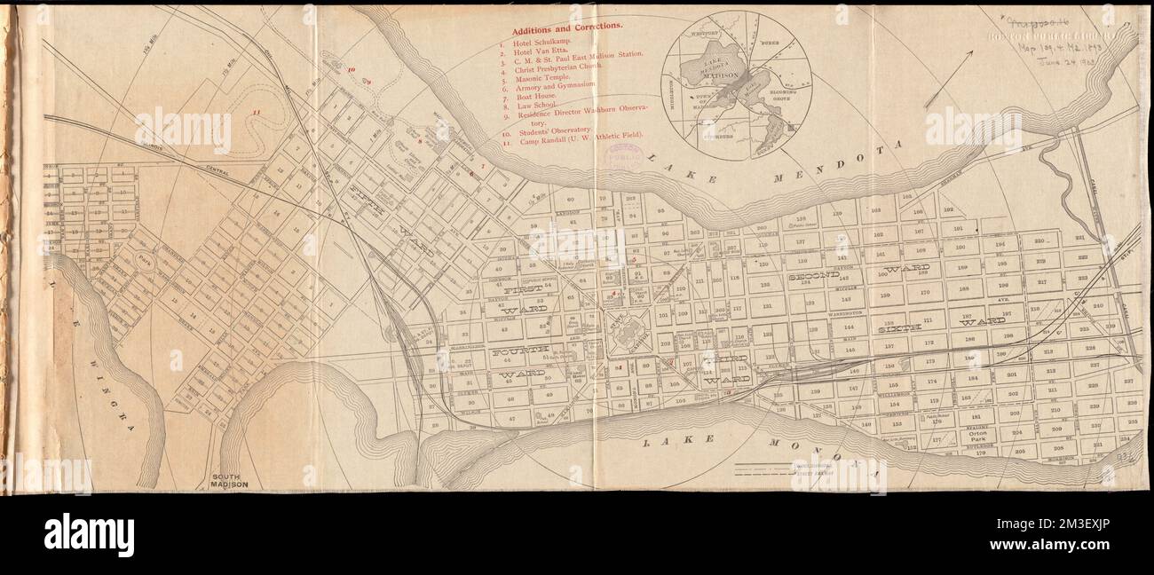 Map of Madison, Wisconsin : A.A.A.S. XLII meeting, August 17-24, 1893 ...