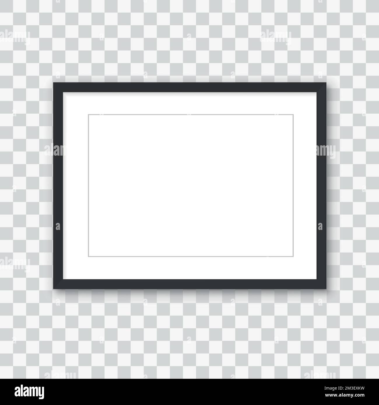 Photo frame. Picture frame with shadow on transparent background eps 10 ...