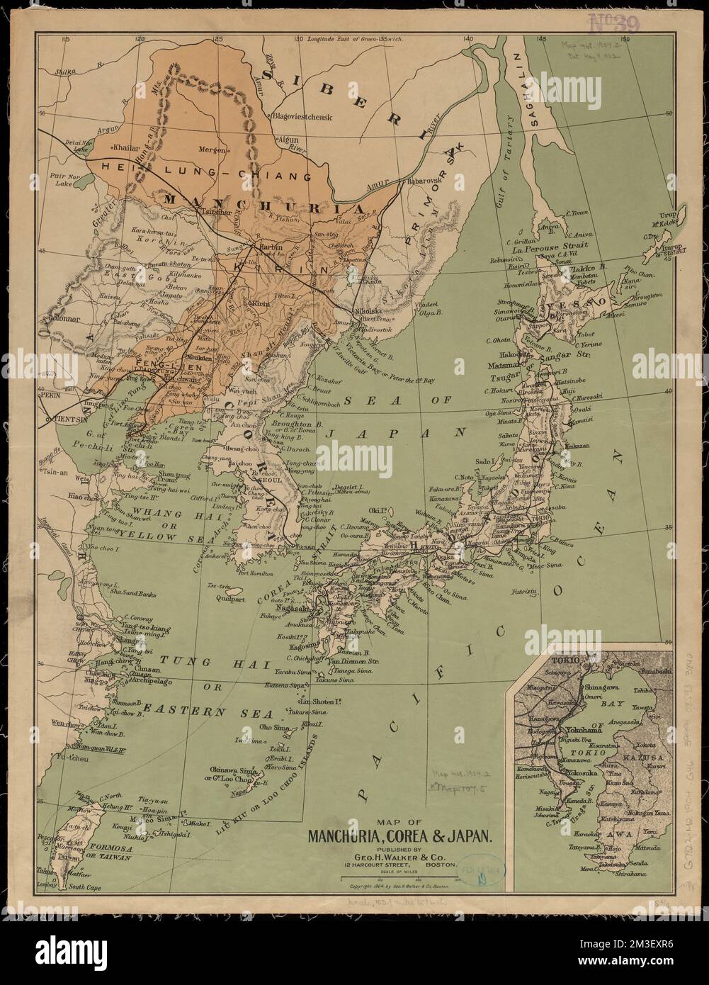 Map of Manchuria, Corea & Japan , Manchuria China, Maps, Korea, Maps ...