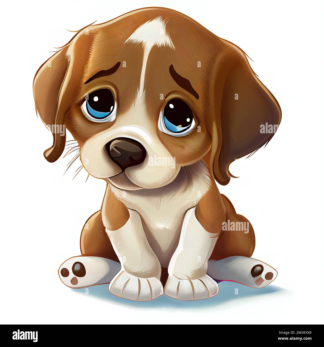 a puppy with blue eyes sitting down on the ground with its paws crossed ...