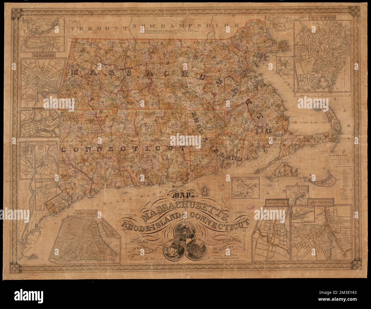 Map of Massachusetts, Rhode-Island & Connecticut : compiled from the ...
