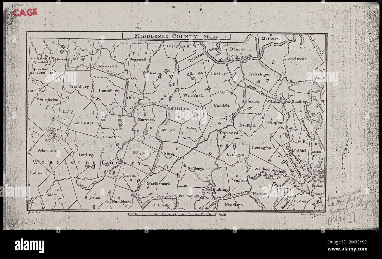 Map Of Middlesex County Compiled From The Latest Authorities Embracing The Recent Surveys Of