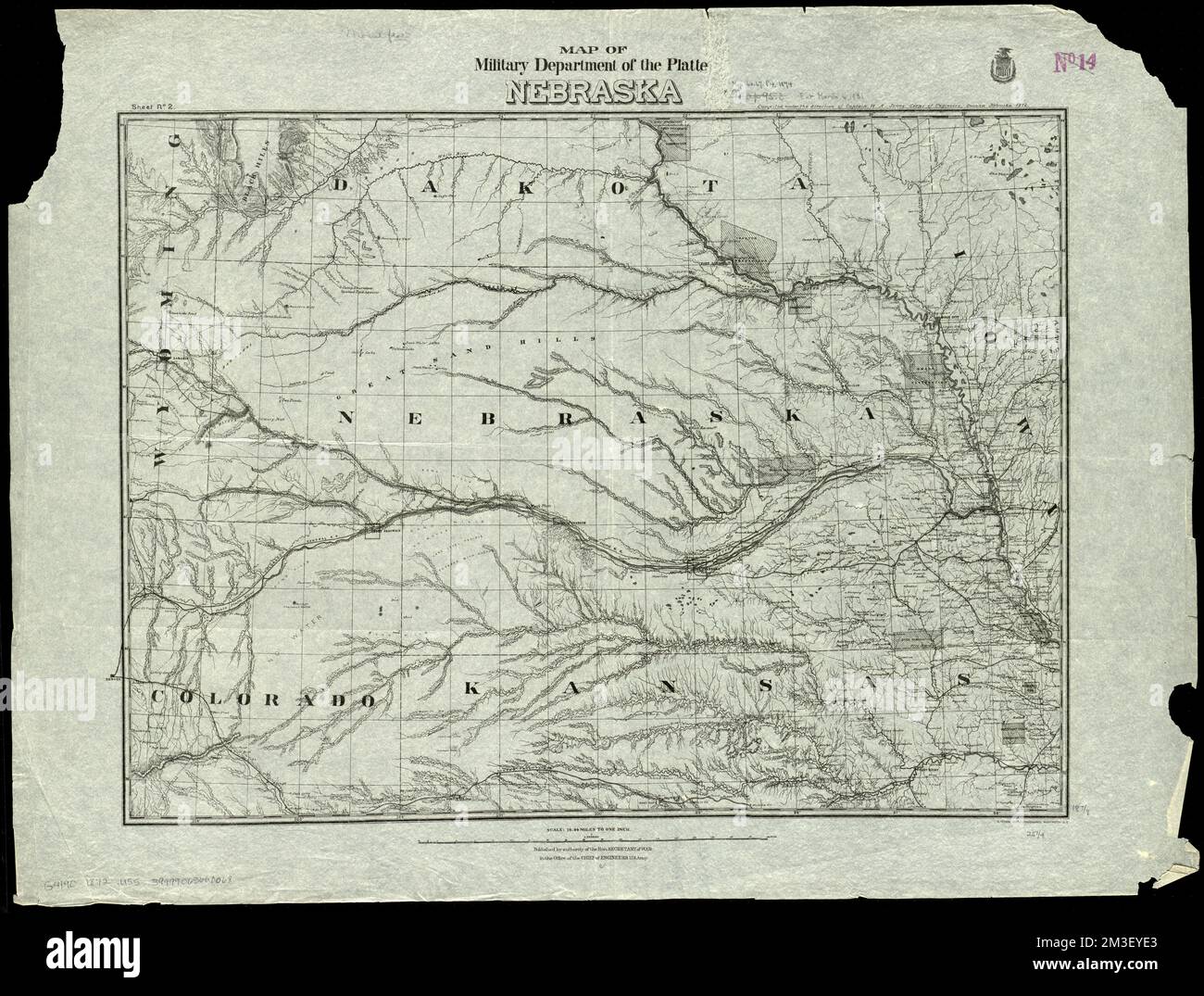 Center nebraska map hi-res stock photography and images - Alamy