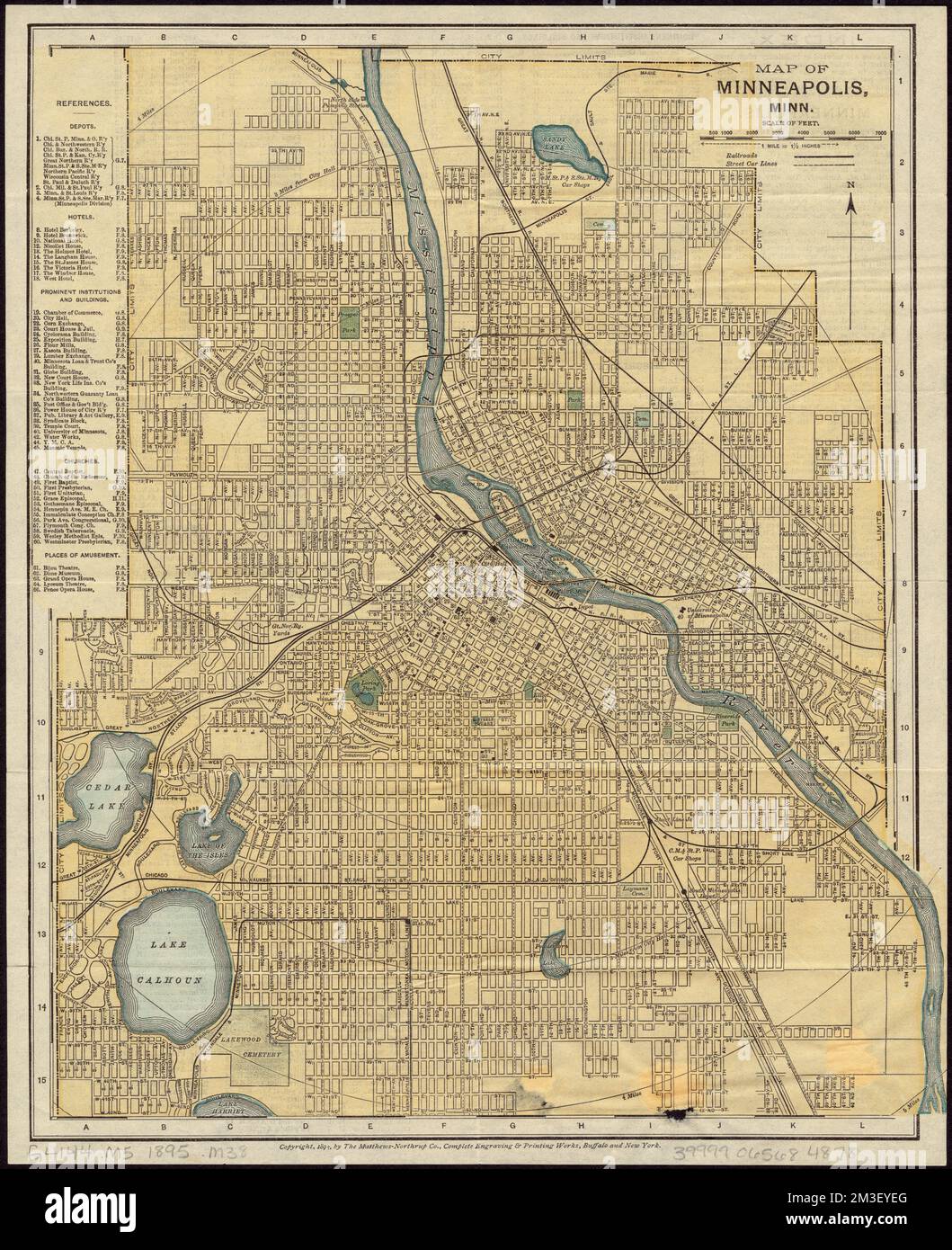 Map of Minneapolis, Minn , Streets, Minnesota, Minneapolis, Maps ...
