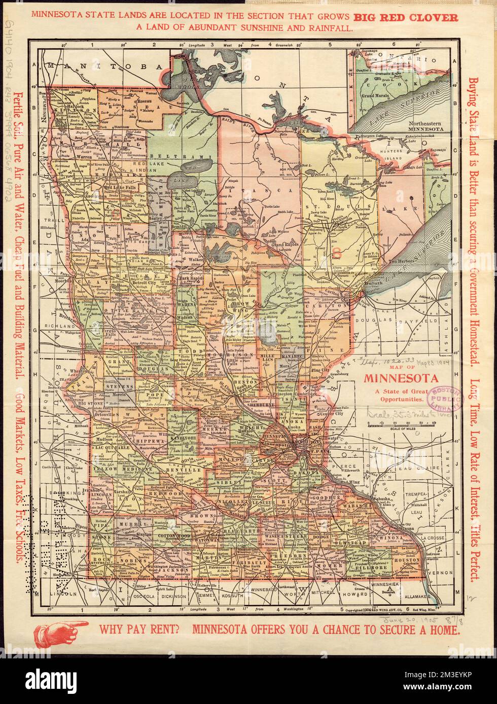 Map of Minnesota : a state of great opportunities , Minnesota, Maps ...