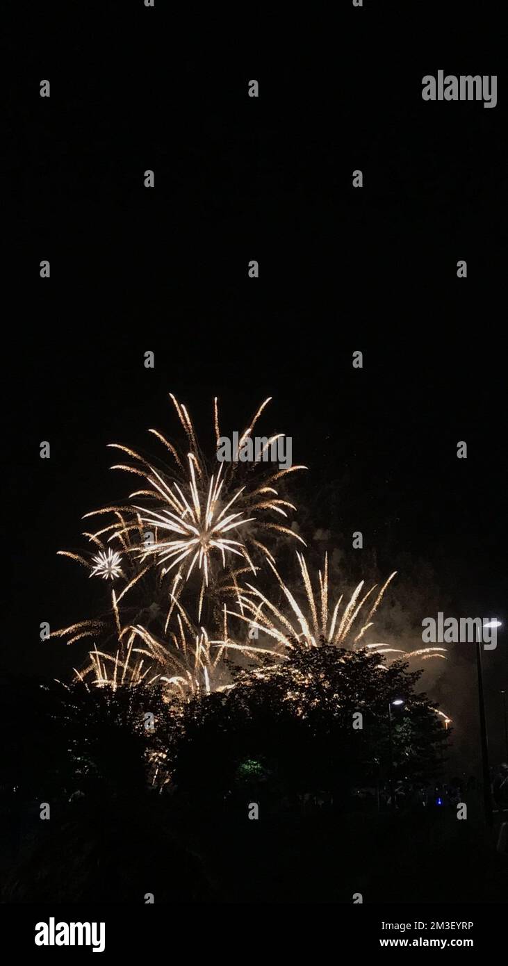 Fireworks at night Stock Photo - Alamy