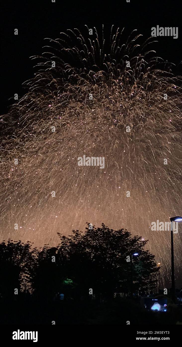 Fireworks at night Stock Photo - Alamy