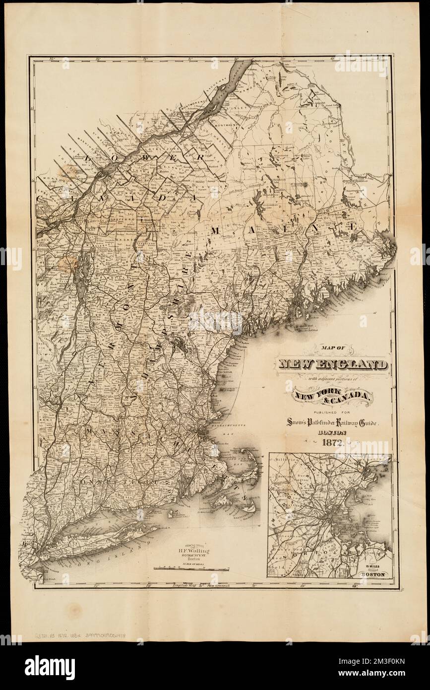 Map of New England : with adjacent portions of New York & Canada ...
