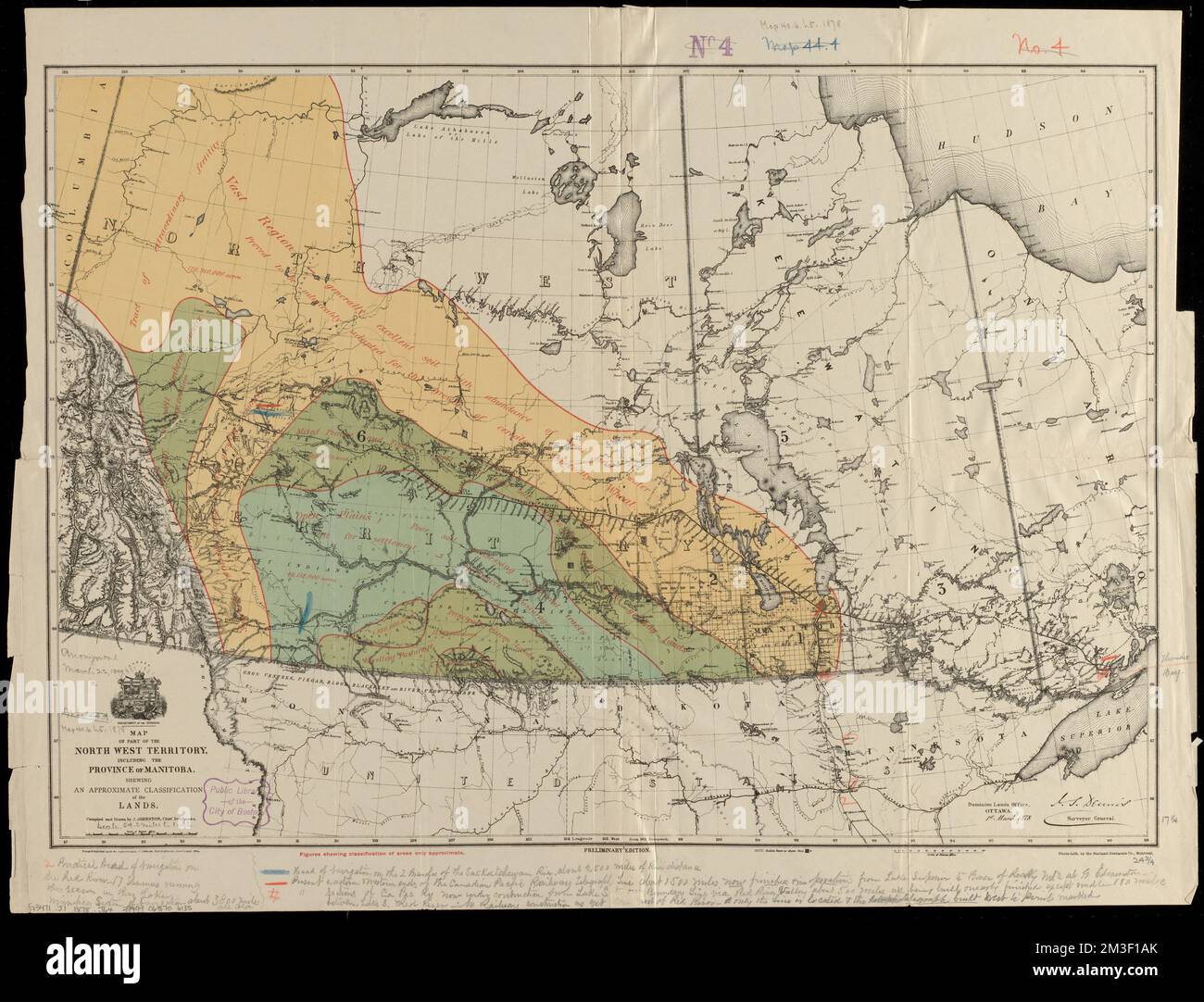 Map of part of the North West Territory, including the province of ...