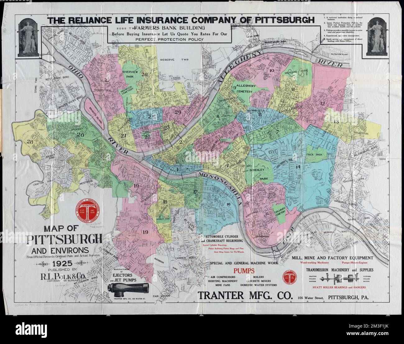 Map of Pittsburgh and environs : from official records, original plats ...