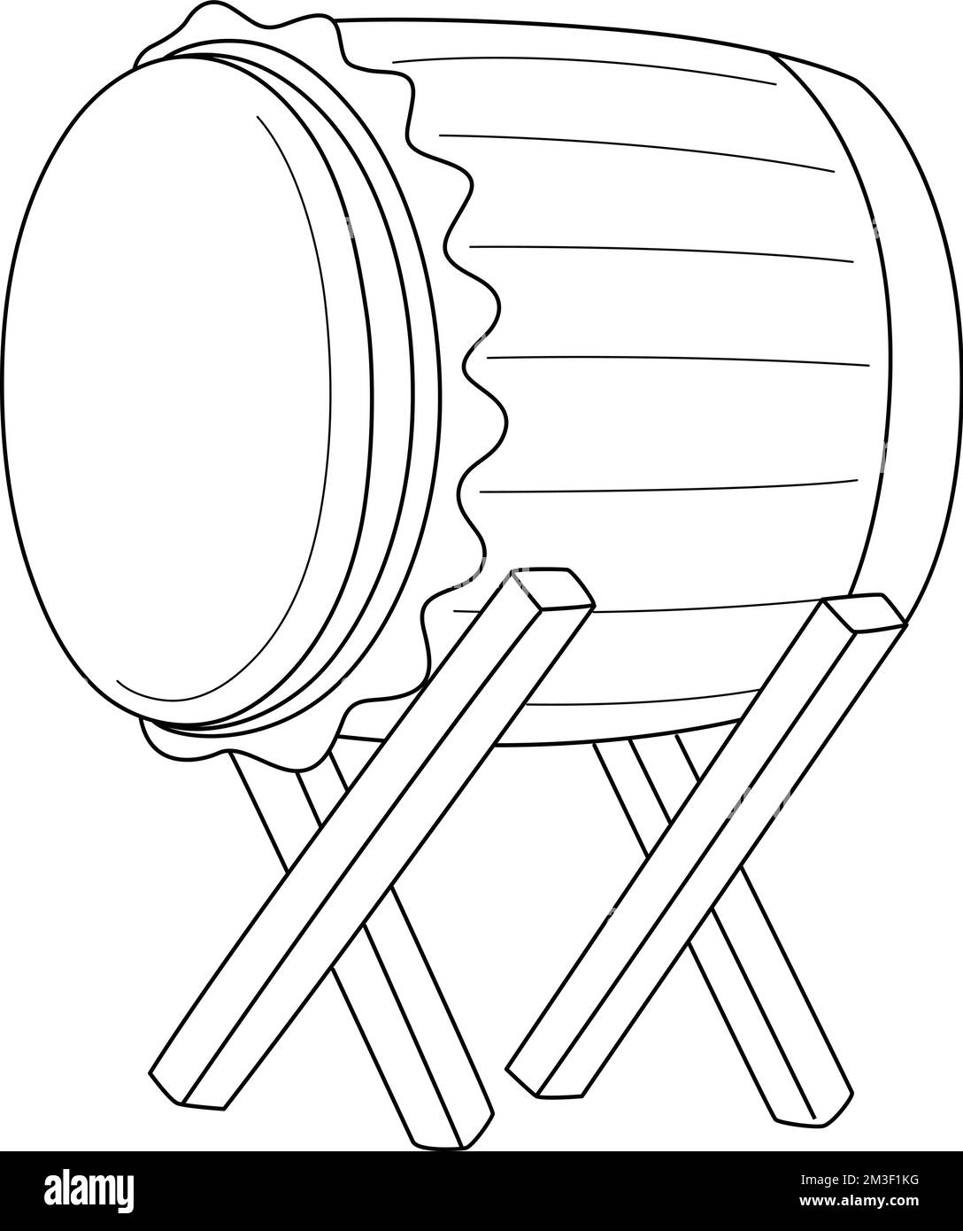 Ramadan Muslim Drum Isolated Coloring Page Stock Vector Image & Art - Alamy