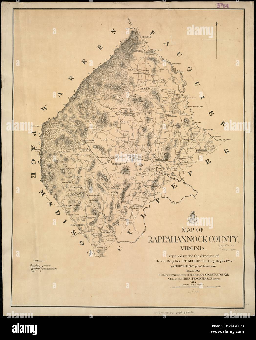 Map of Rappahannock County, Virginia : prepared under the direction of ...