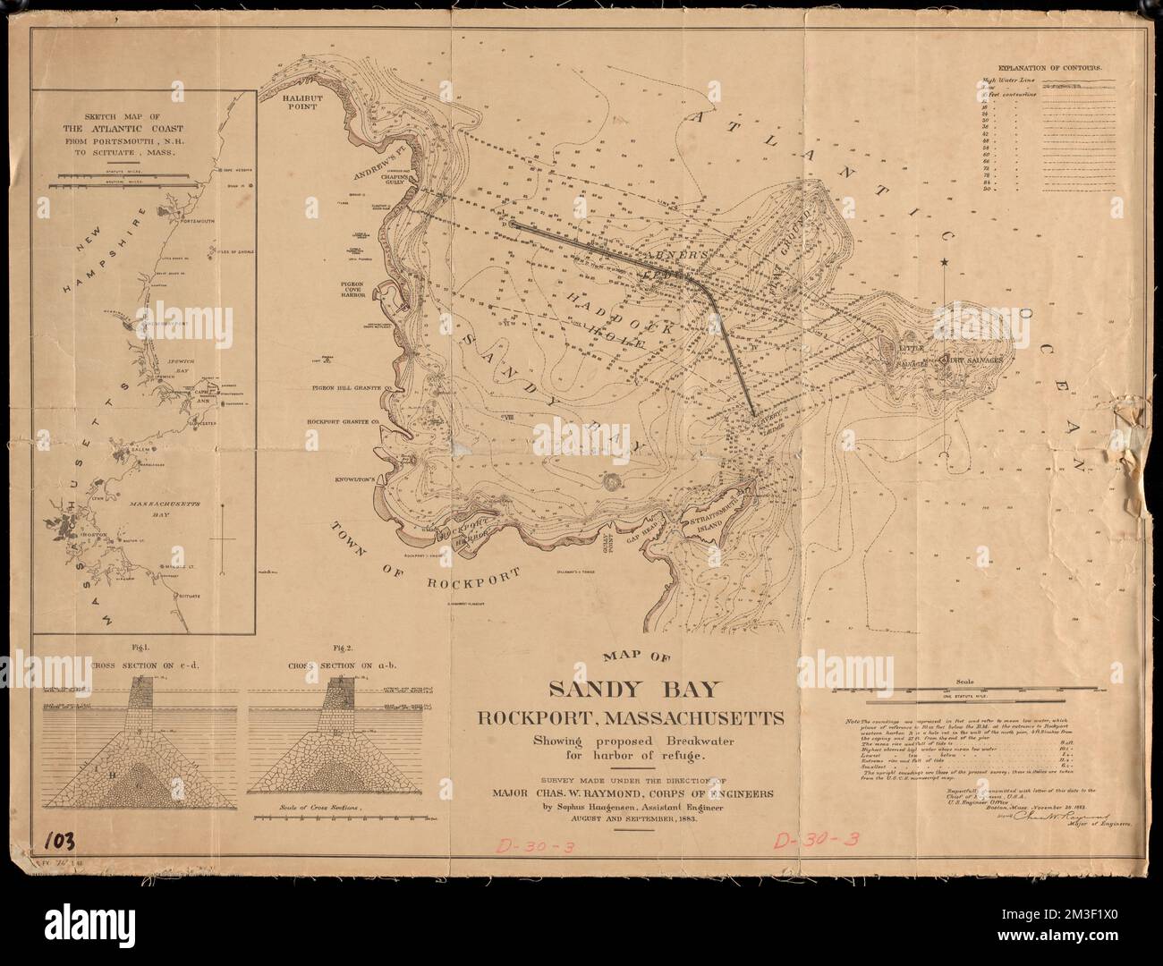Map of sandy hi-res stock photography and images - Alamy
