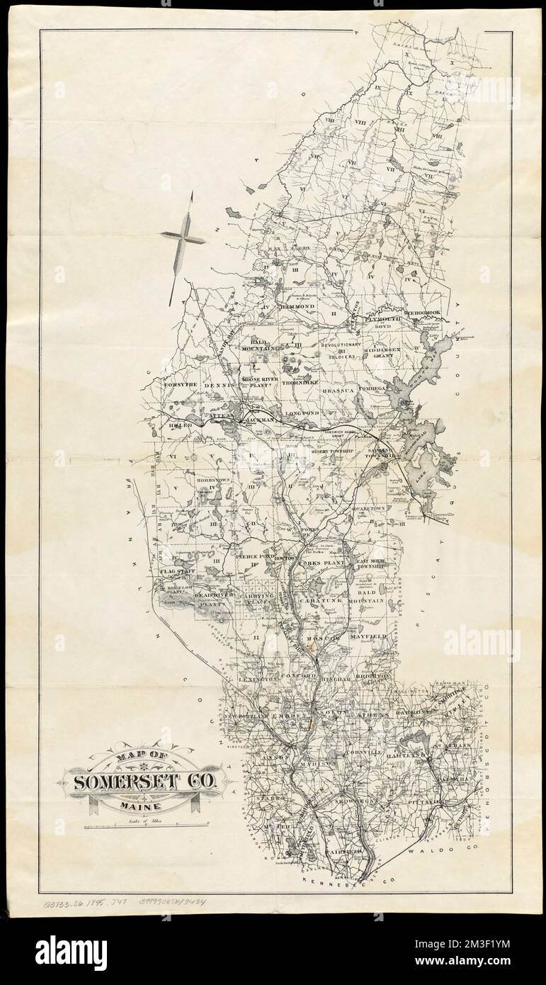 Map of Somerset Co., Maine , Somerset County Me., Maps Norman B ...