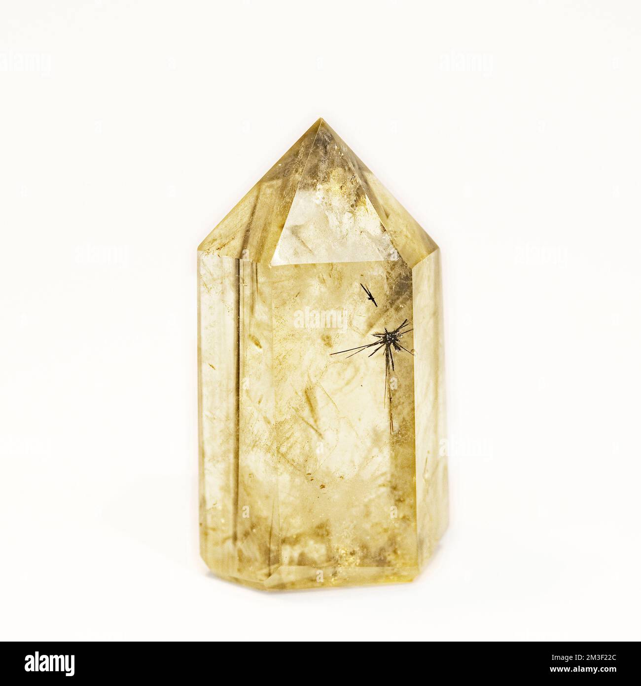 Macro close up colour photograph of 'Smoky Quartz' a semi precious ...