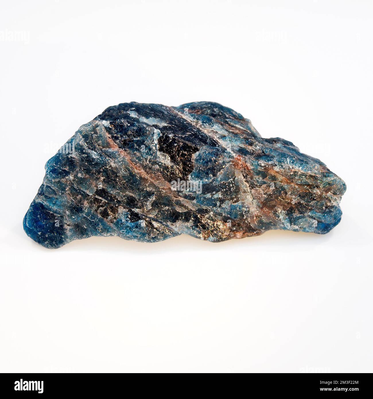 Macro close up colour photograph of a natural "Apatite " a semi ...