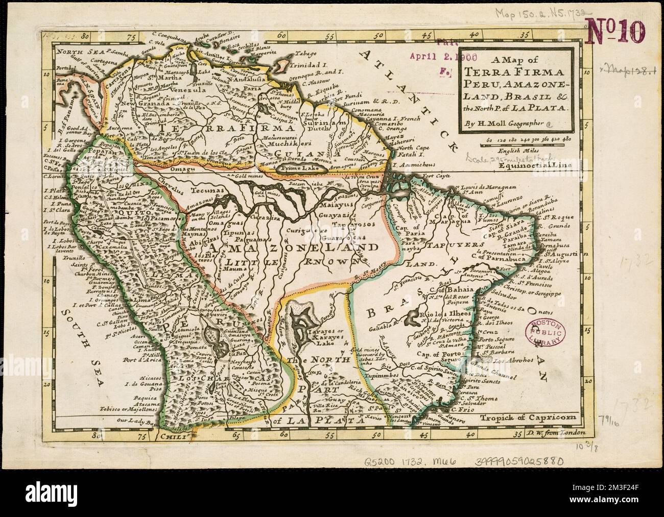 A map of Terra Firma Peru, Amazone-land, Brasil & the north p[art] of ...