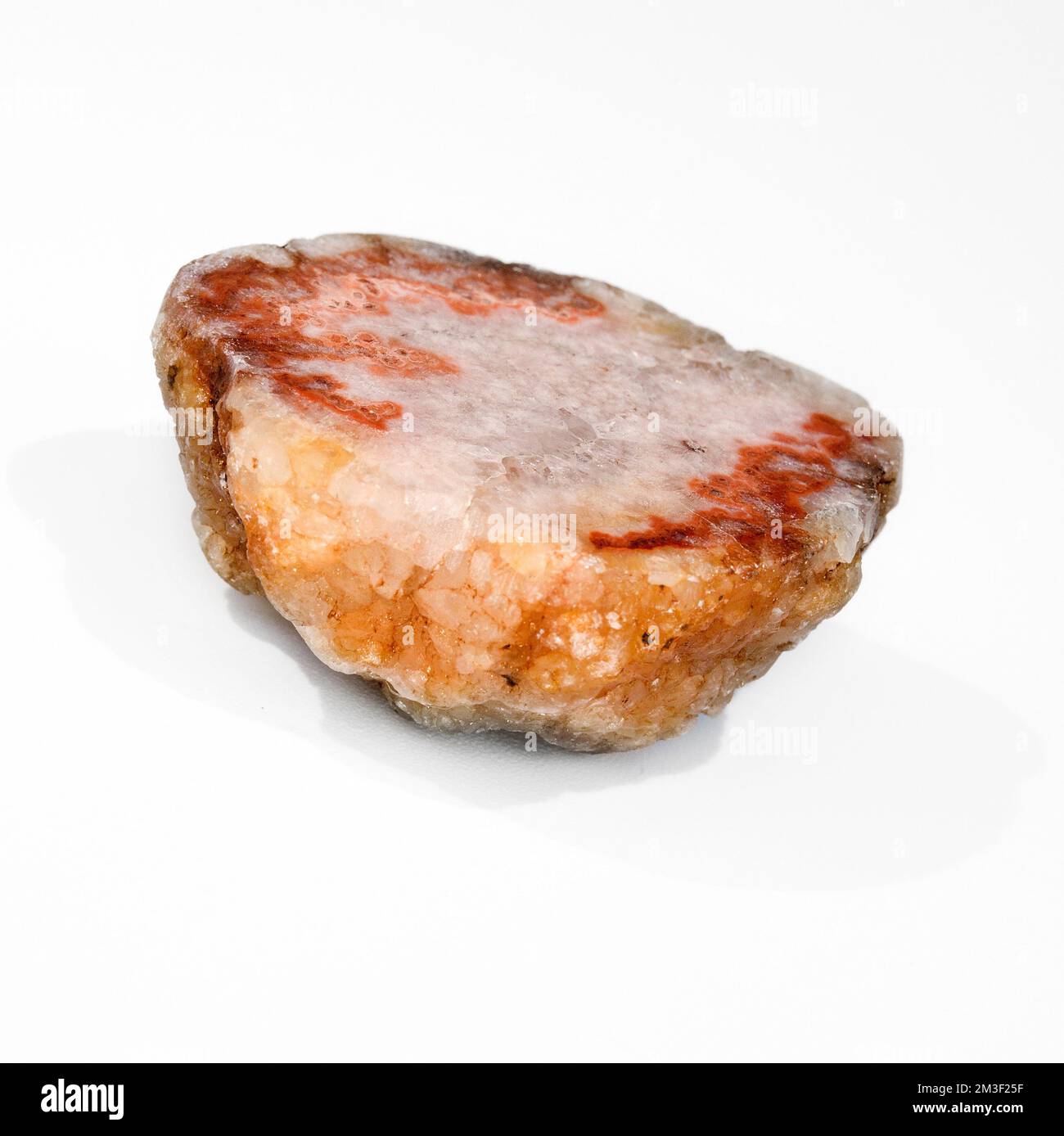 Macro close up colour photograph of a natural "Pudding Stone" a semi ...