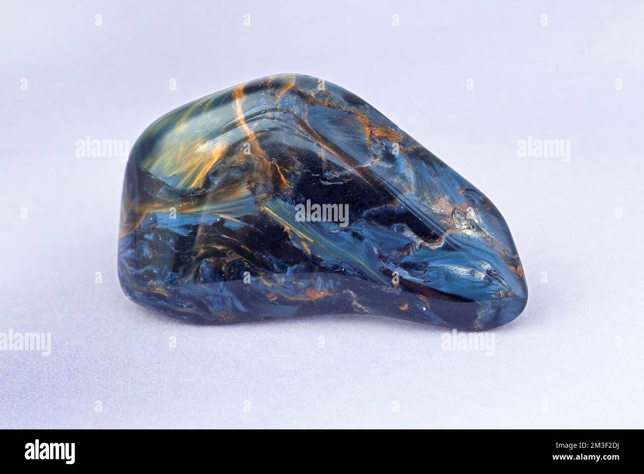 Macro close up colour photograph of 'Pietersite' a semi precious ...